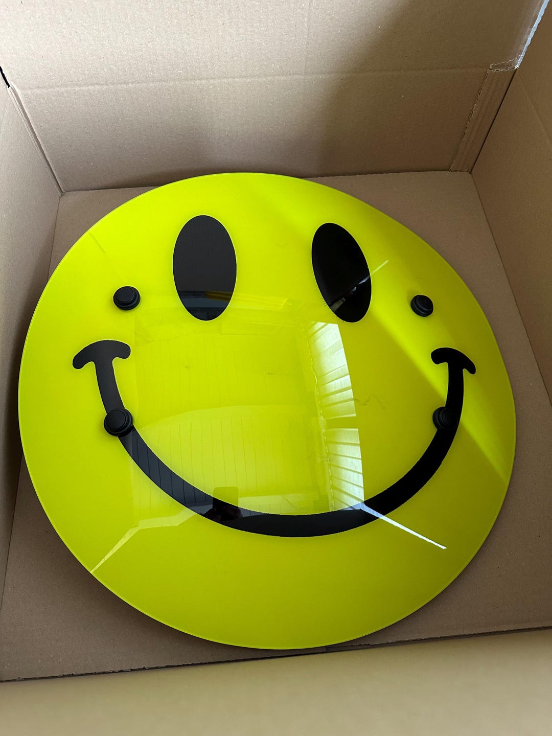 Neon/fluorescent Yellow Smiley Face Riot Shield - Etsy