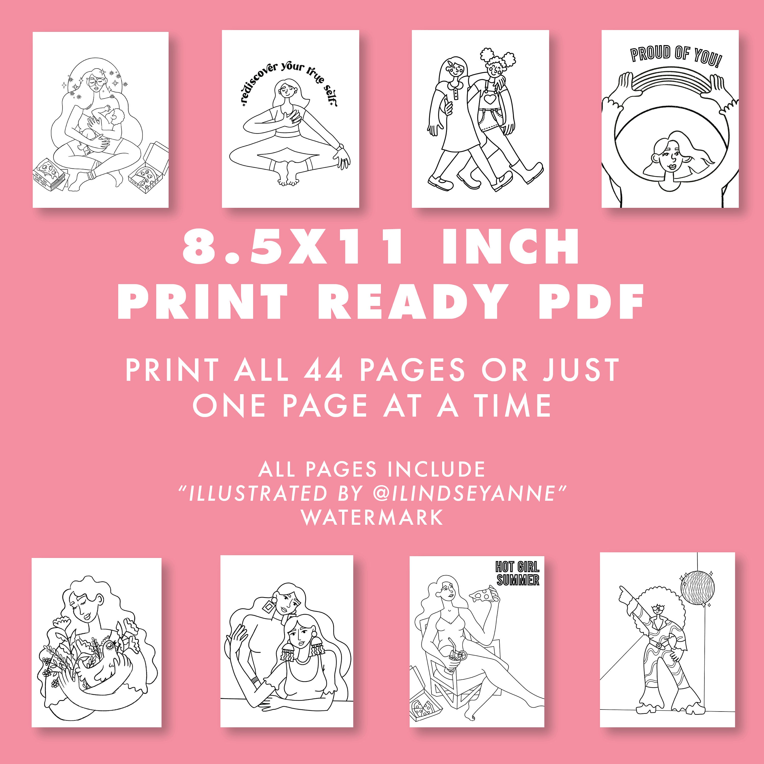 Digital Download You Go Girl Coloring Book Digital - Etsy