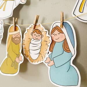 Christmas Nativity Garland | Christmas Activity | Christmas Paper ...