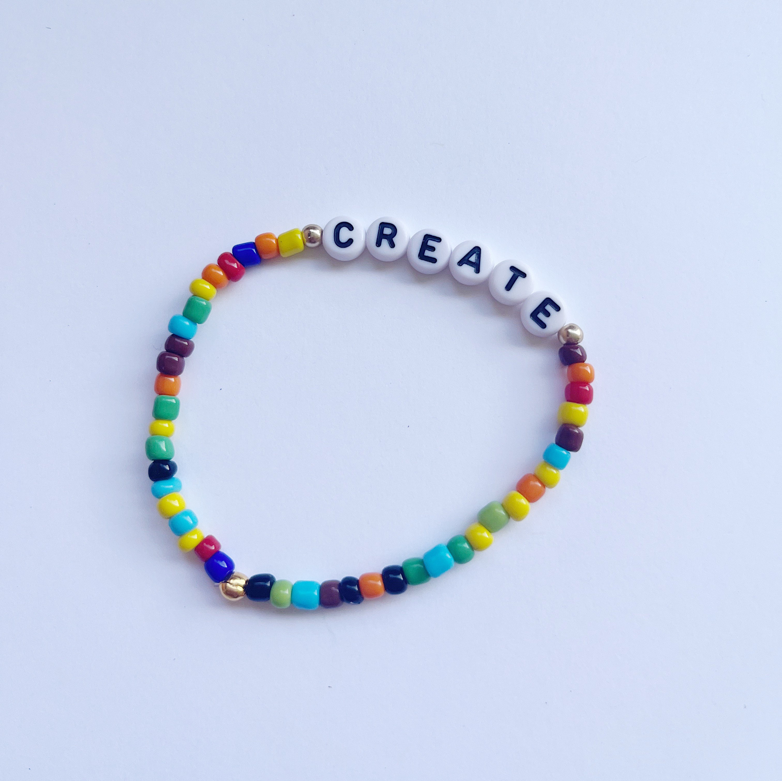 Custom Word Beaded Bracelet | Colorful Reminder Jewelry - Etsy