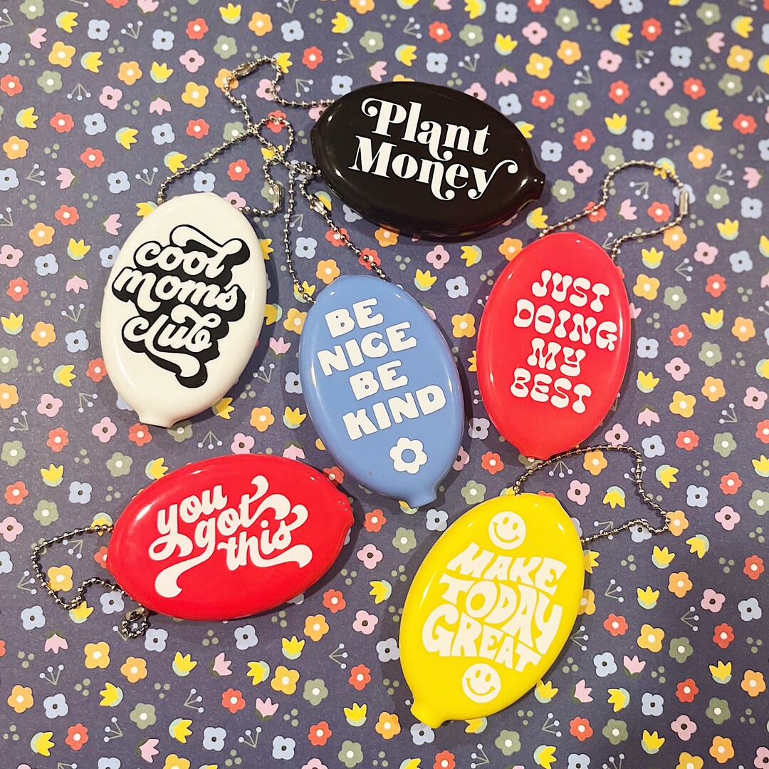 Rubber Coin Purse | Happy Cute Keychain Design | Choose Your Design ...