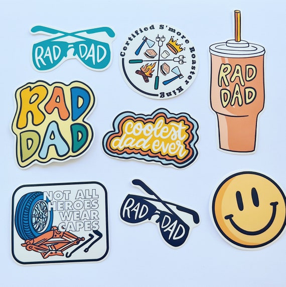 Rad Dad STICKERS Fathers Day Dad Stickers for Dad - Etsy