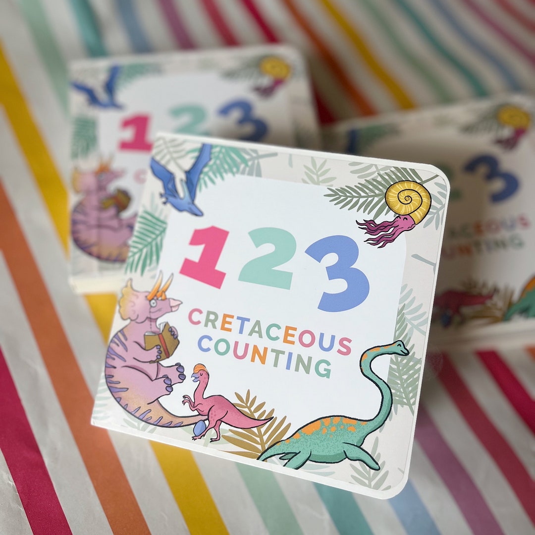 Personalized Dinosaur Counting Board Book | Children's Cretaceous Book ...
