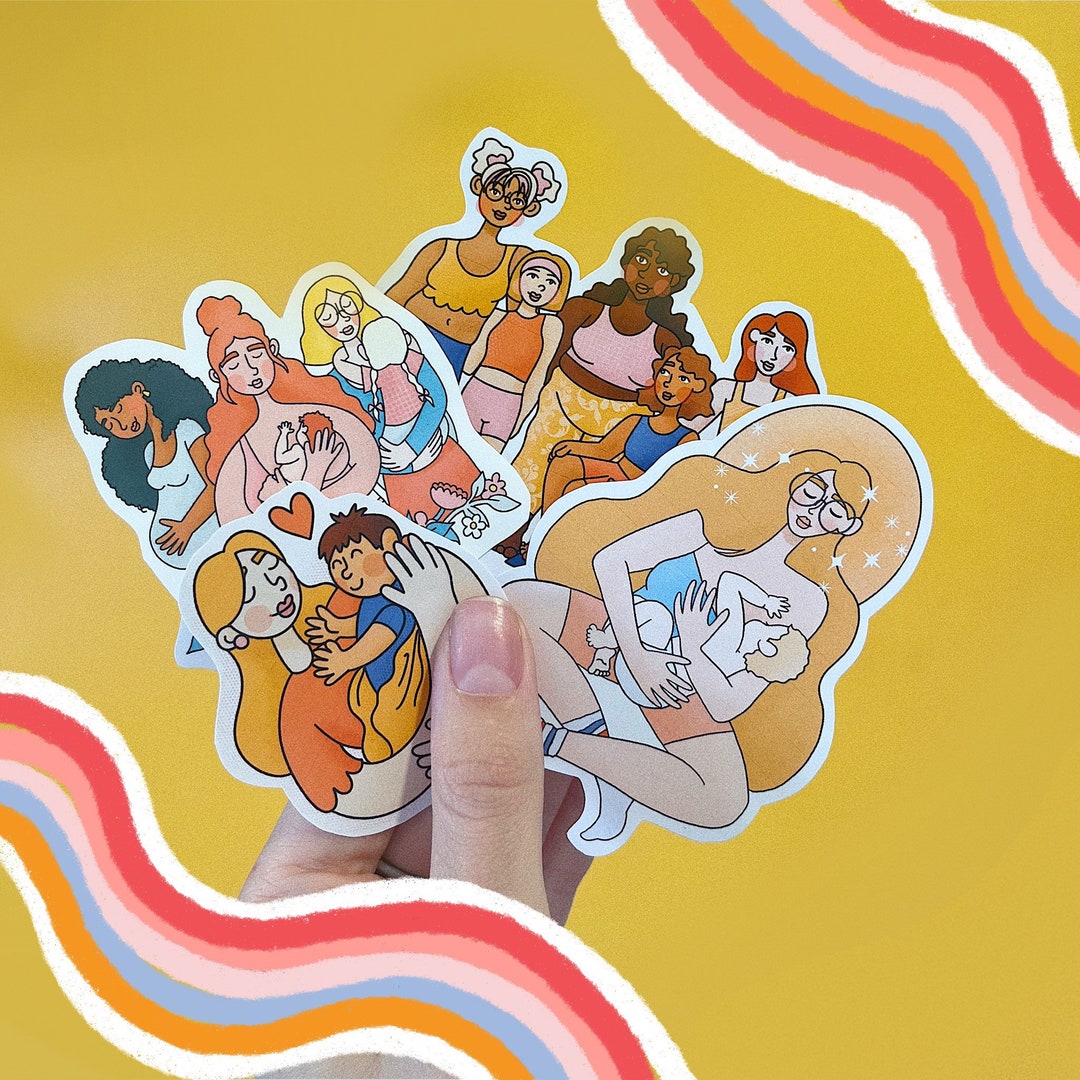 Stickers Body Positivity Stickers Girl Stickers Cool Mom - Etsy