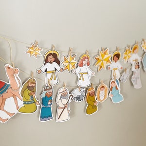 Christmas Nativity Garland | Christmas Activity | Christmas Paper ...