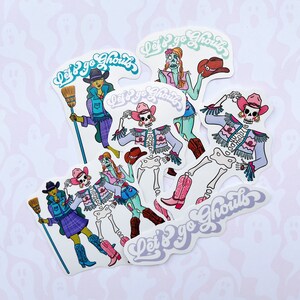 Let's Go Ghouls Vinyl Sticker | Spooky Halloween Skeleton - Etsy