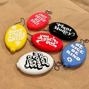 Rubber Coin Purse | Happy Cute Keychain Design | Choose Your Design ...