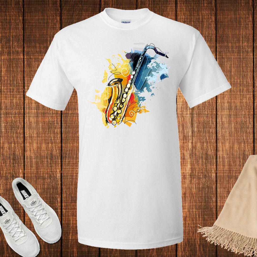 Saxophone T-shirt | Saxophone Gift | Saxophone Lover | Watercolor ...