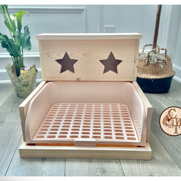 Rabbit Litter Box Hay Feeder - Etsy