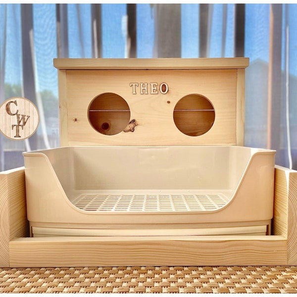 Rabbit Litter Box Hay Feeder - Etsy