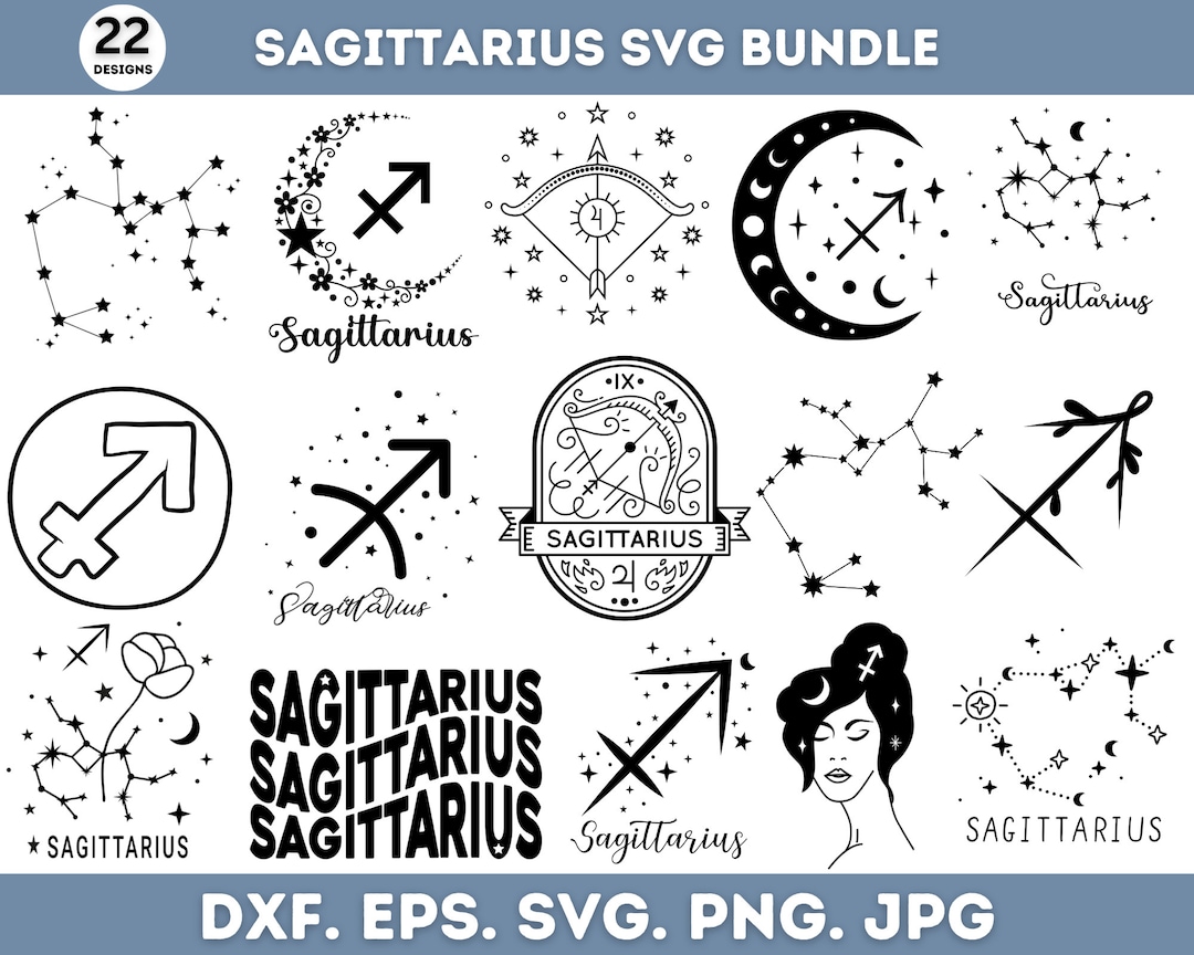 Sagittarius Svg Bundle, Astrology Shirt Svg File, Sagittarius Cut File ...