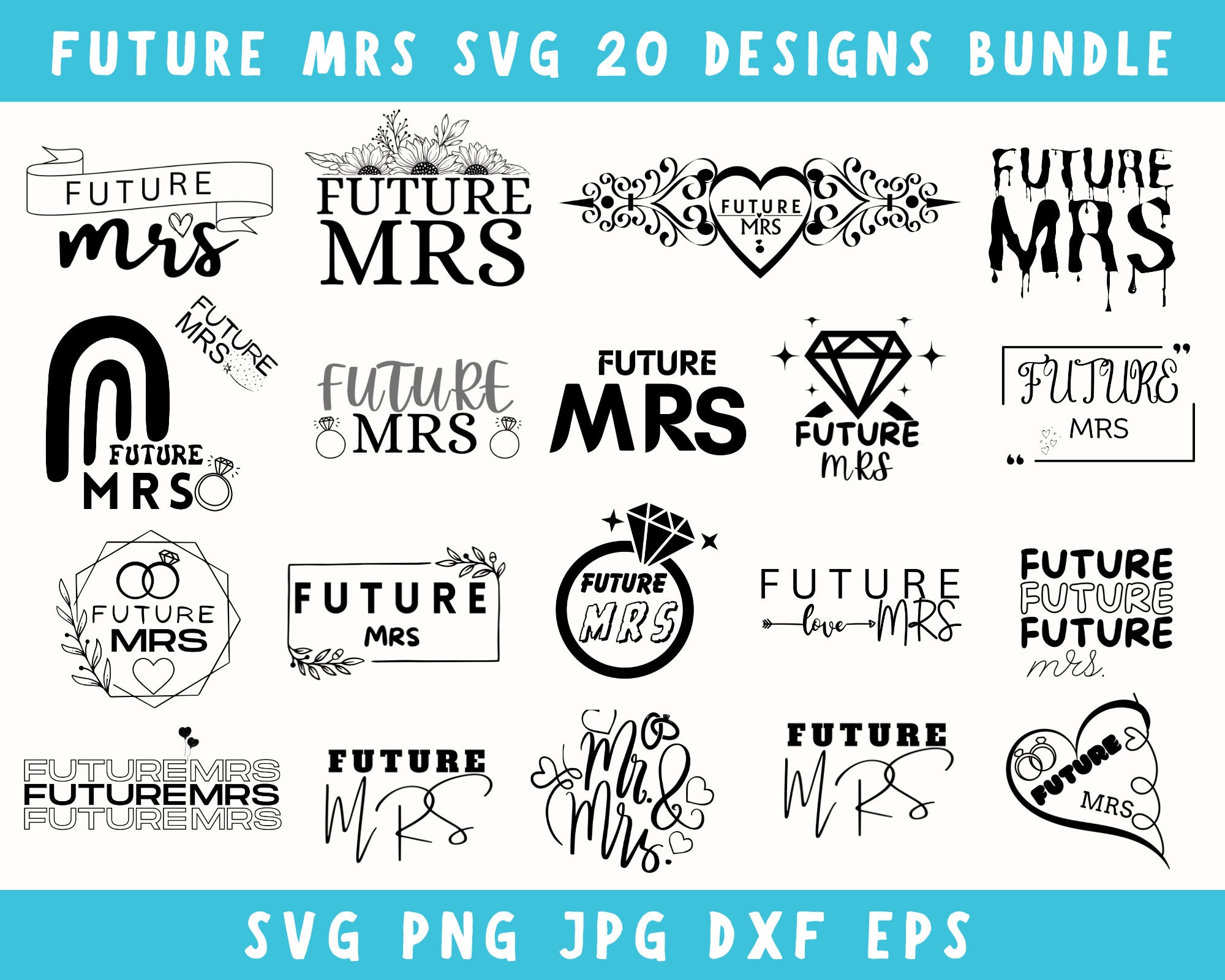 Future Mrs Svg, Bride Svg, Engagement Svg, Engaged Svg, Bachelorette ...