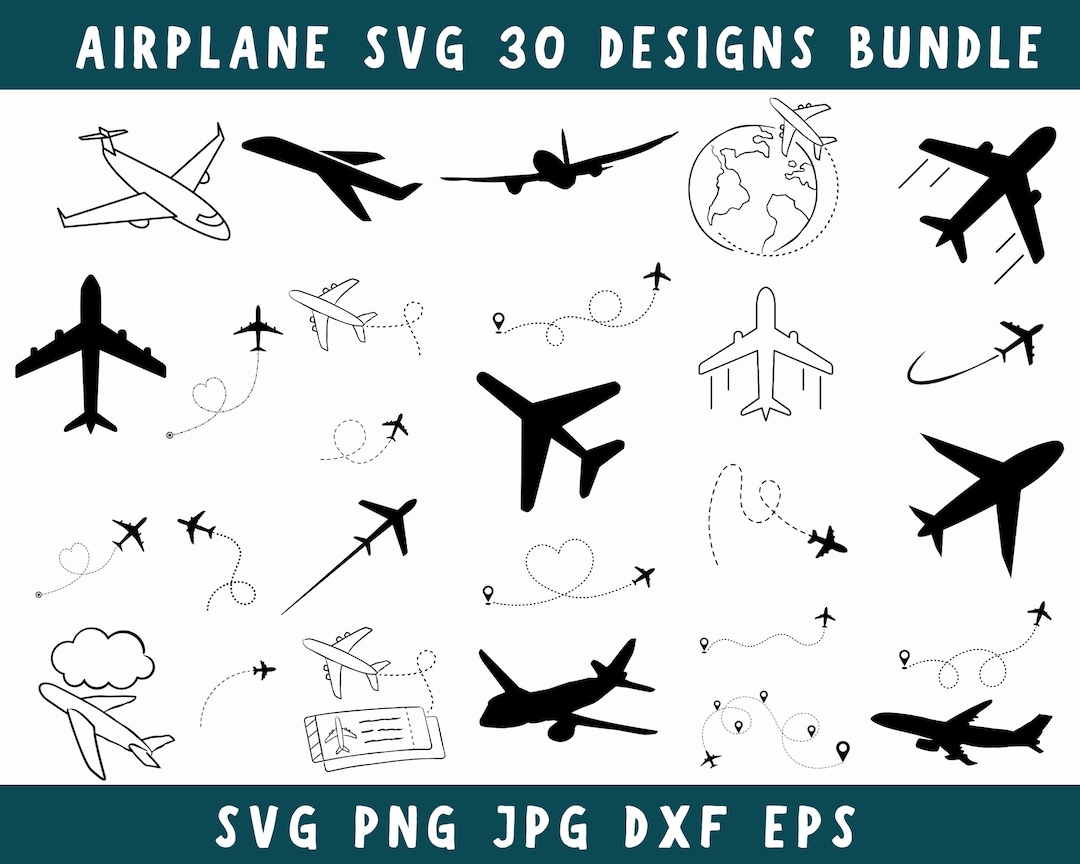 Airplane Svg, Airplane Png, Airplane Clipart, Airplane Cut File ...