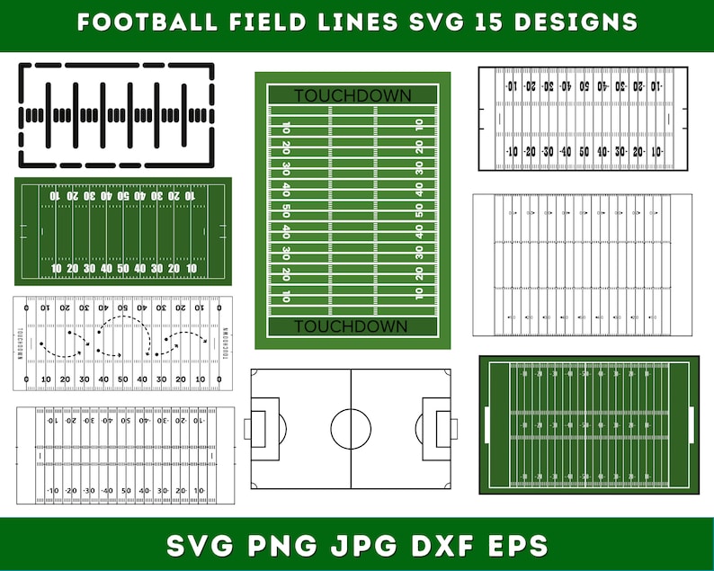 Football Field Lines Svg, Football Svg, Football Field Lines Clipart ...