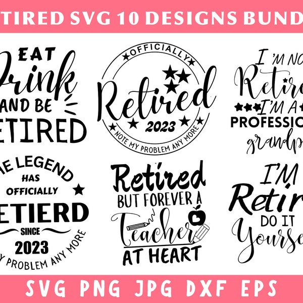 Retired Svg - Etsy