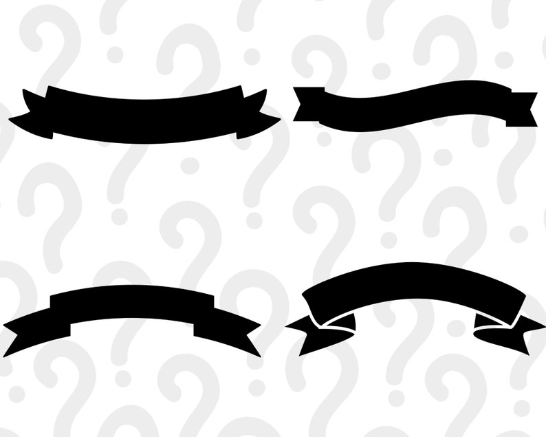 Ribbon Banner Svg Bundle, Ribbon Clipart, Ribbon Svg, Banner Outline ...
