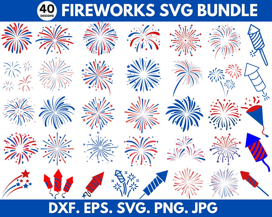 Fireworks 4th of July Svg, 4th of July Fireworks Png, America Firework ...