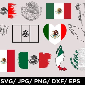 Mexican Flag Svg Bundle, Mexico Flag Svg, Mexican Eagle Svg, Svg Files ...