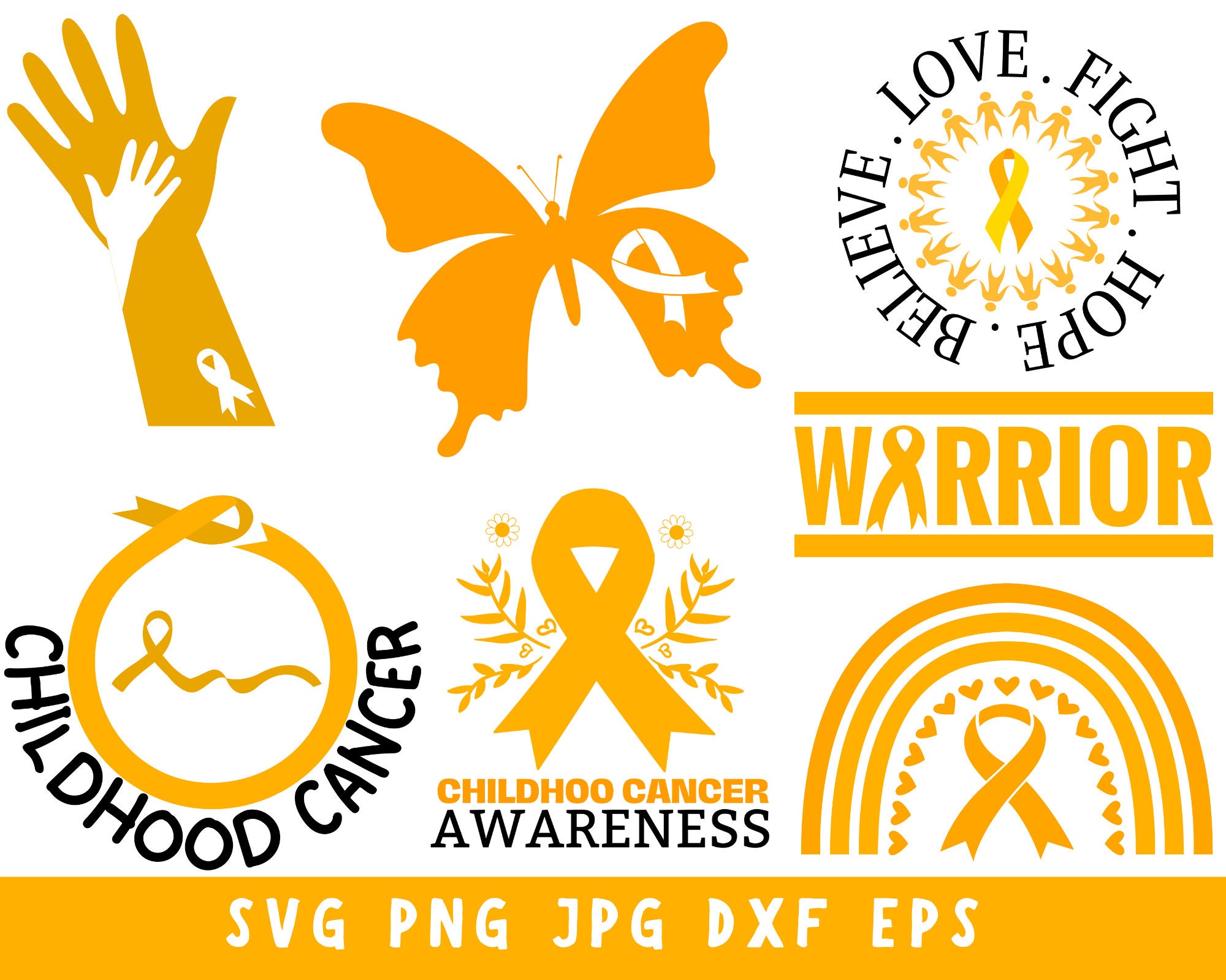 Childhood Cancer Svg, Childhood Cancer, Cancer Ribbon Svg, Childhood ...