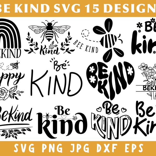 Be Kind Svg - Etsy