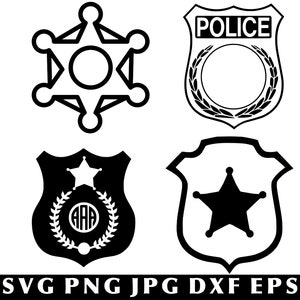 Police Badge Svg Bundle, Police Badge Png, Badge Svg Bundle, Police ...