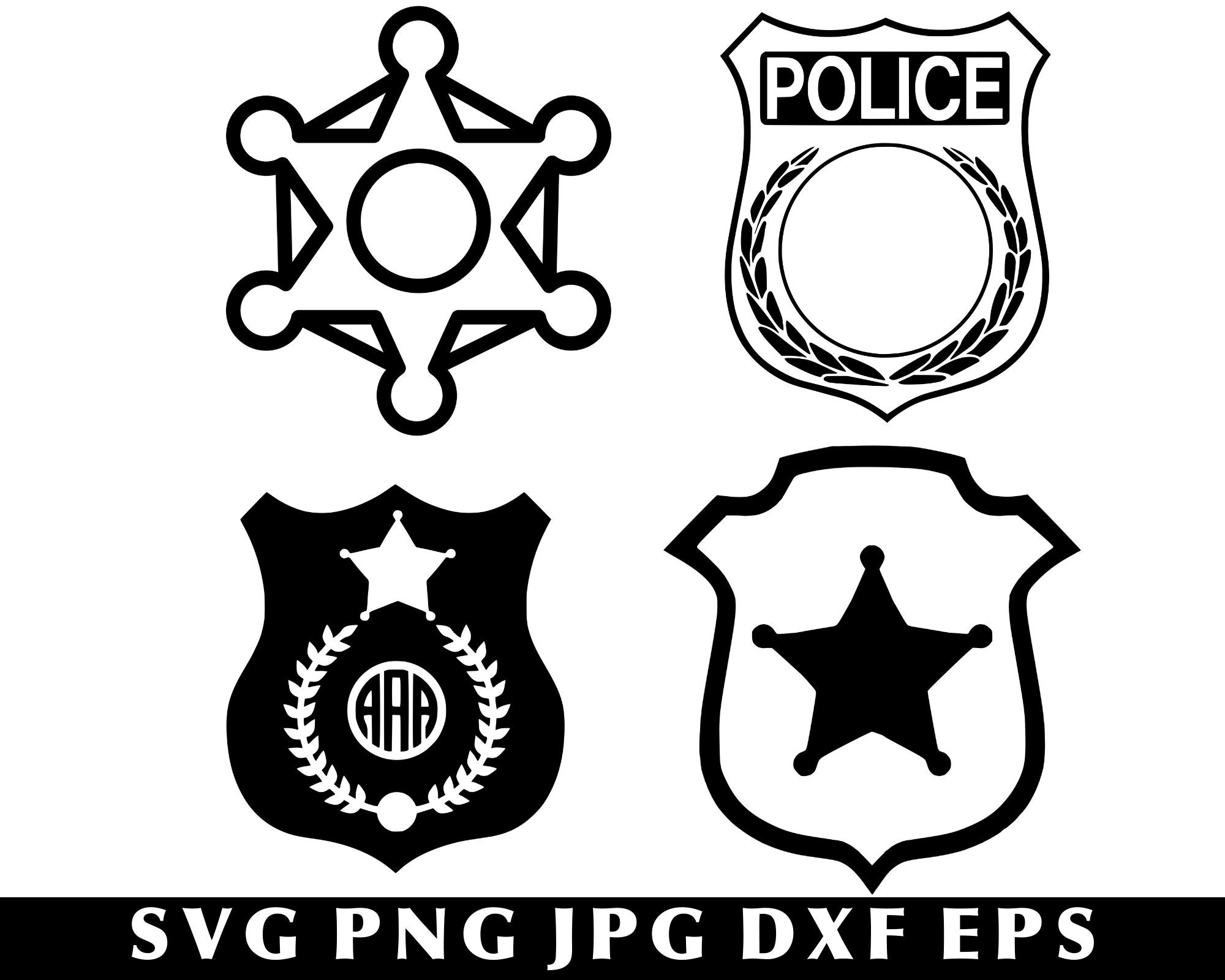 Police Badge Svg Bundle Police Badge Png Badge Svg Bundle - Etsy Australia