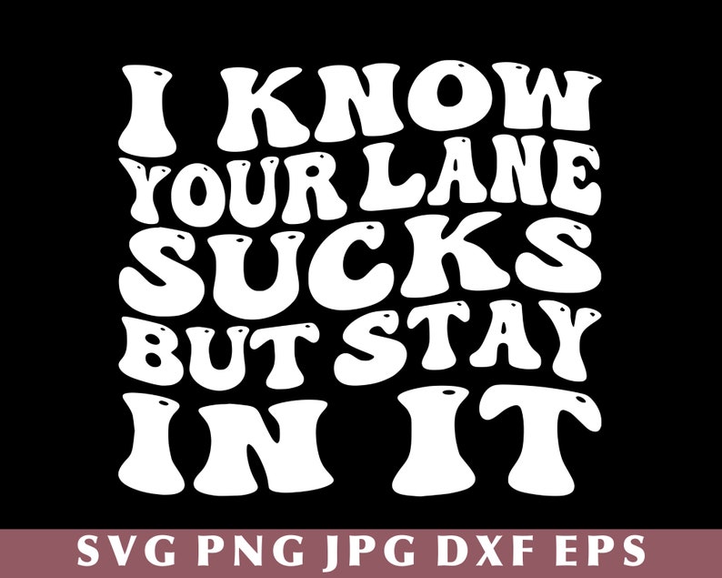 I Know Your Lane Sucks but Stay in It Svg Design, Sassy Shirt Design ...