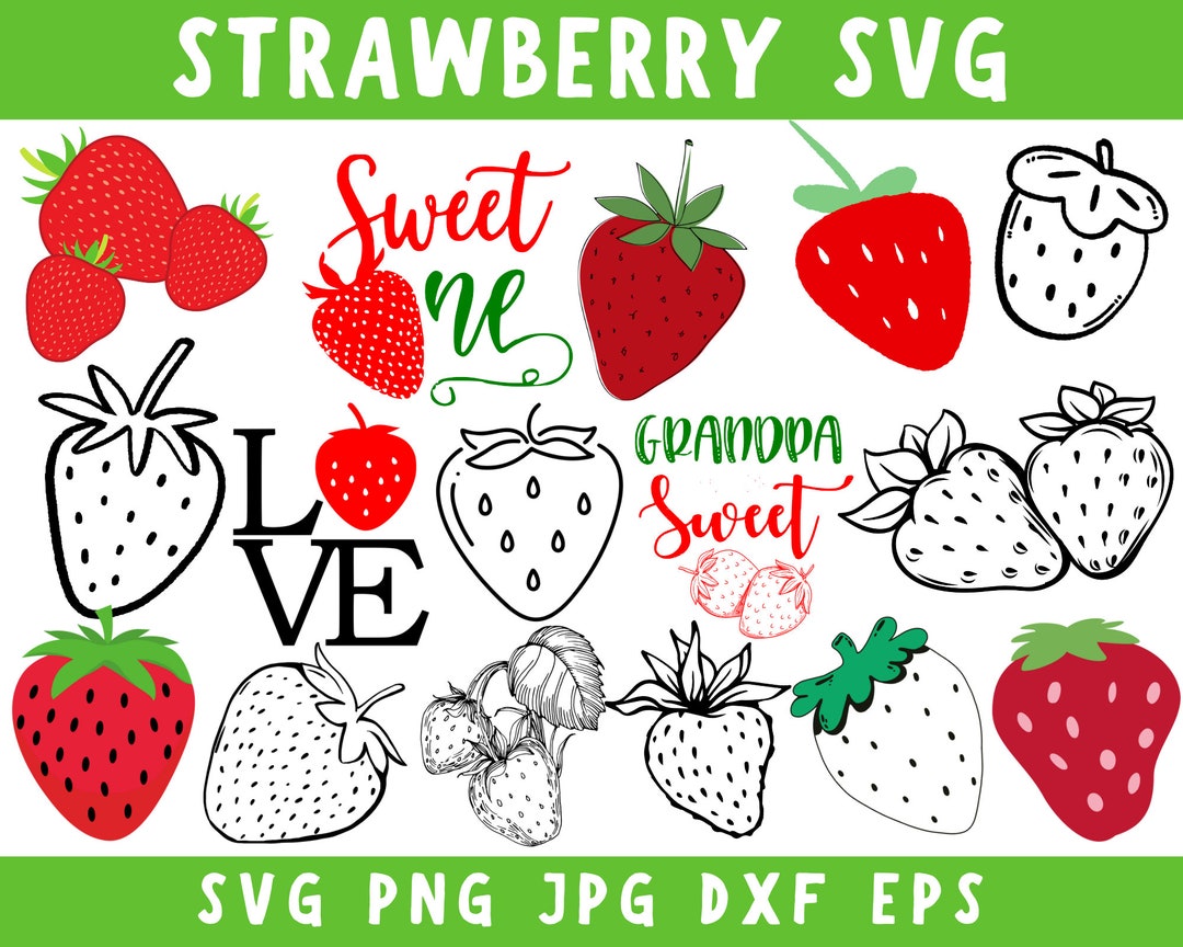 Strawberry Svg, Strawberry Png, Strawberry Clipart, Strawberry Dxf ...