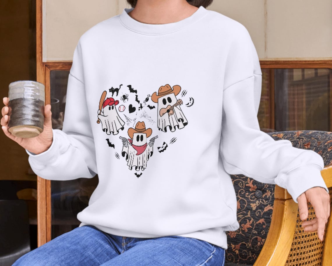 1+ Digital Ghost Heart Png, Halloween Png, Spooky Season Png, Spooky ...