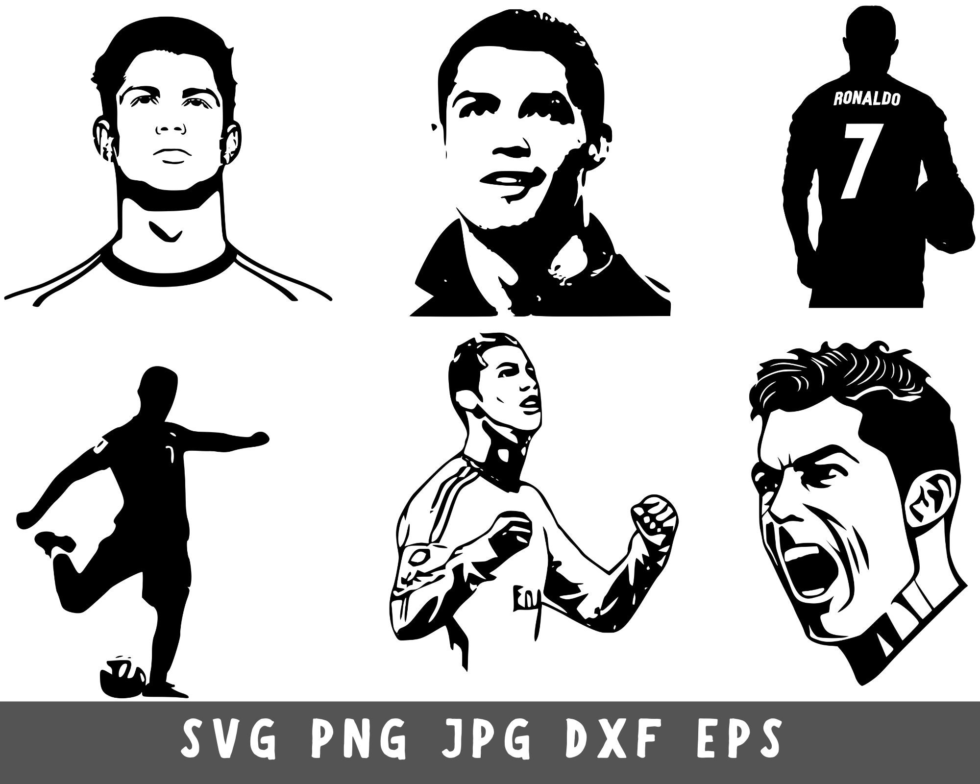 Ronaldo Svg Bundle, Cristiano Ronaldo, Ronaldo Png, Cr7 Svg, Ronaldo ...