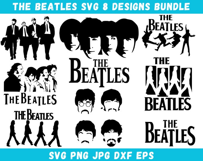 8 the Beatles Svg Bundle, the Beatles Shirt Svg, the Beatles Png, Music ...