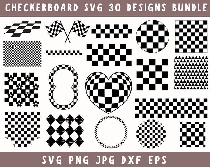 Checkerboard Pattern SVG, PNG, Transparent Background, Instant Digital ...