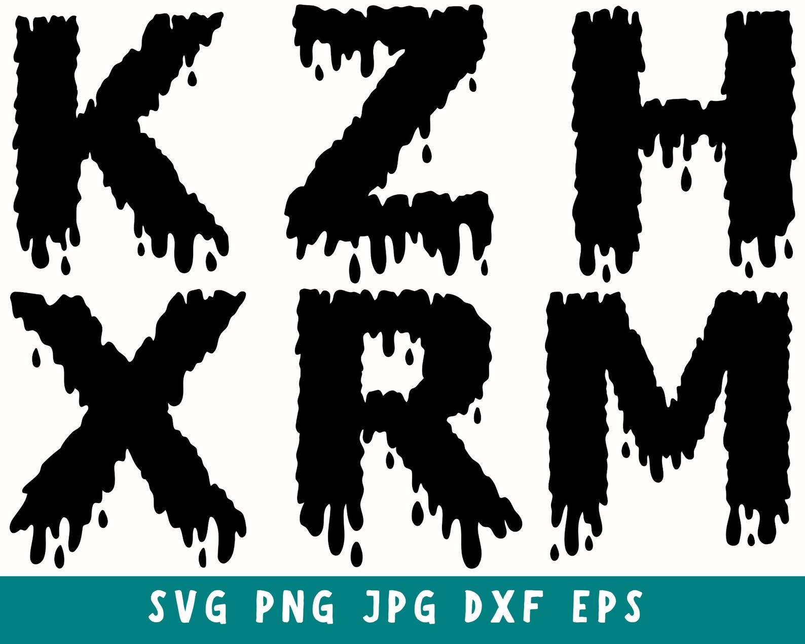 Dripping Font Svg, Font Svg, Dripping Svg, Dripping Font Clipart ...