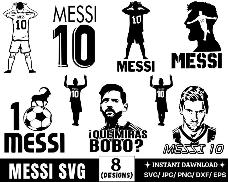 8 DESIGNS Messi Svg Bundle, Lionel Messi Png, Messi Png, Messi Shirt ...