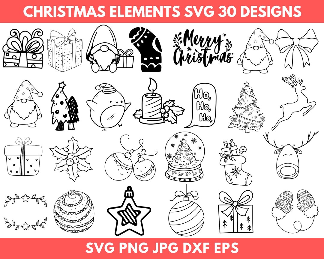 Christmas Svg Bundle Cricut, Christmas Clipart, Christmas Svg Files for ...