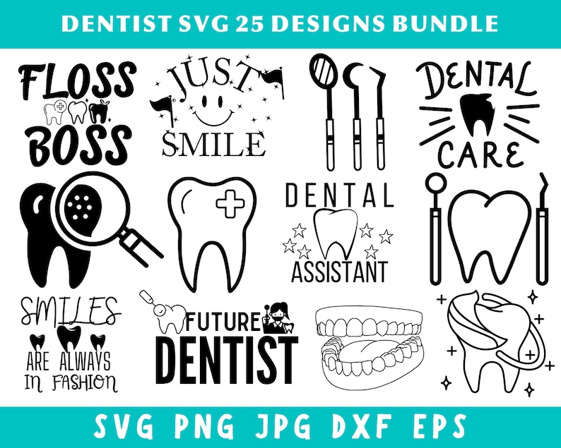 Dentist Svg Bundle, Dentist Png Bundle, Dentist Clipart, Dentist Quotes ...