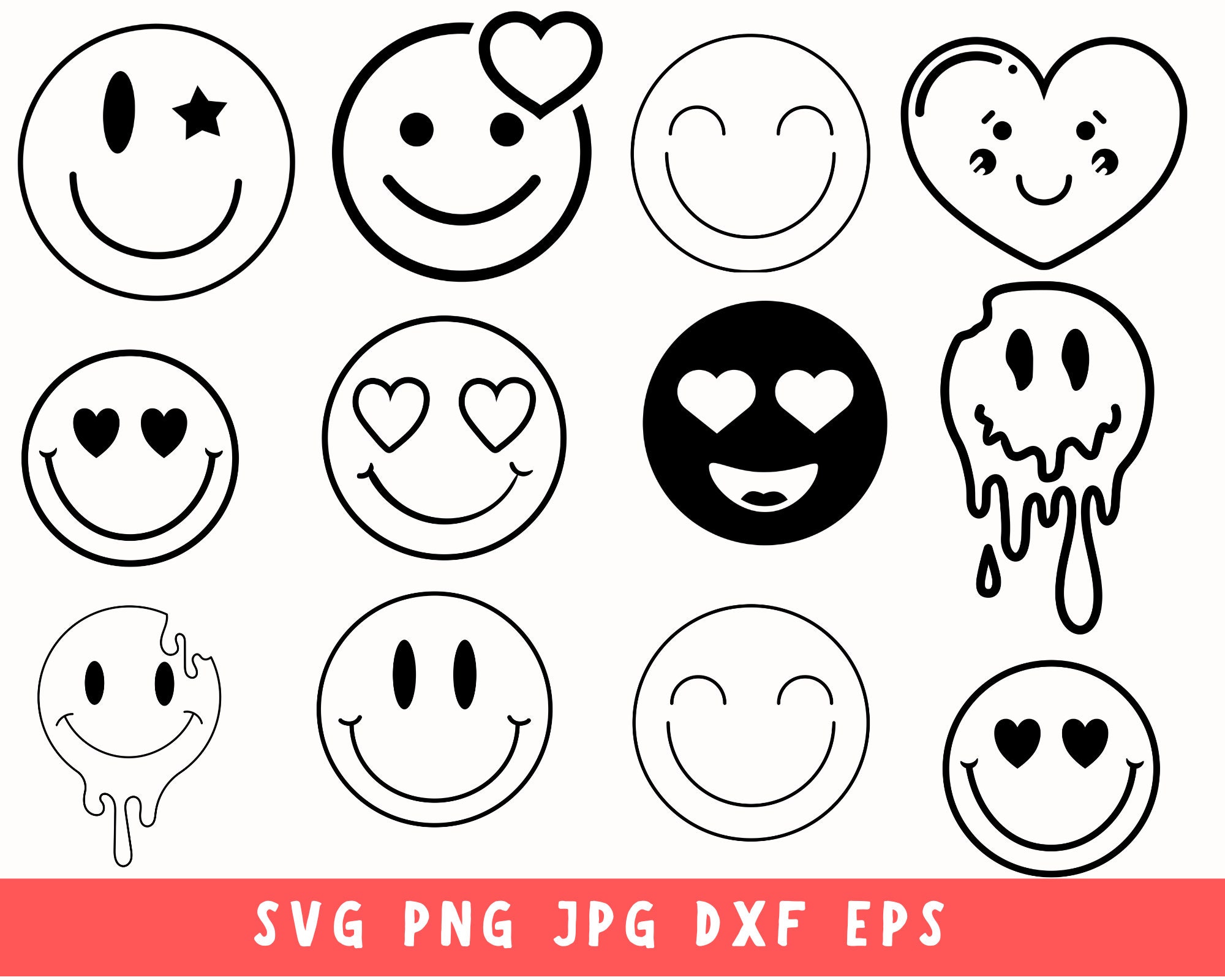 25 emoji SVG, Emoji PNG, Smiley Face Svg, Happy Face Svg, Emoji Clipart ...