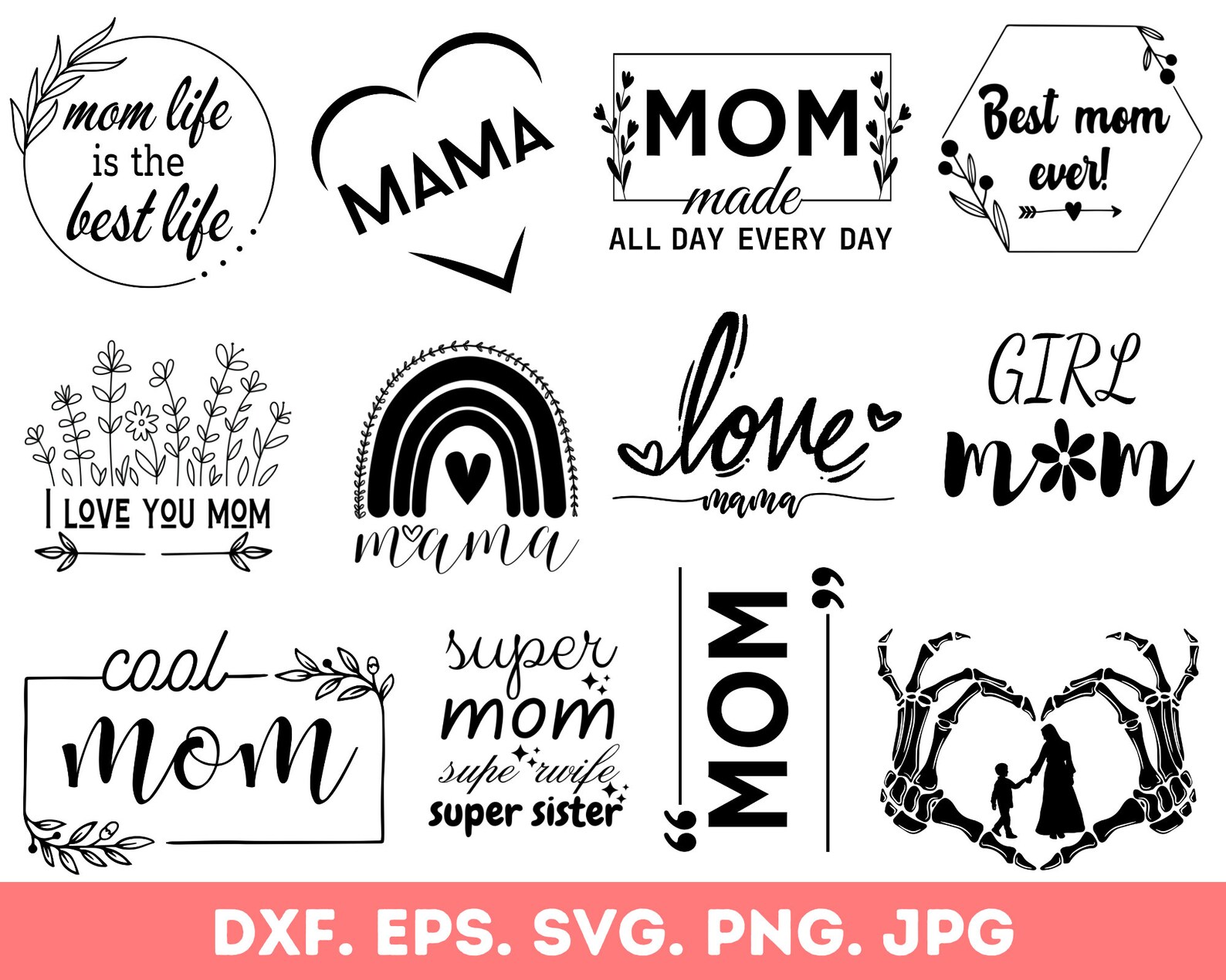 35 Designs Mom Svg Png Bundle, Mom Svg, Mothers Day Svg, Mama Svg ...