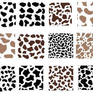 24 Cow Print Svg Bundle, Cow Print Pattern, Svg Files for Cricut, Cow ...