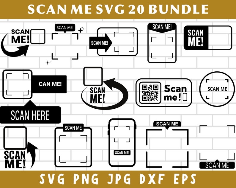 20 + Designs Scan Me Svg Png Bundle, Commercial Use Svg, Svg Files ...
