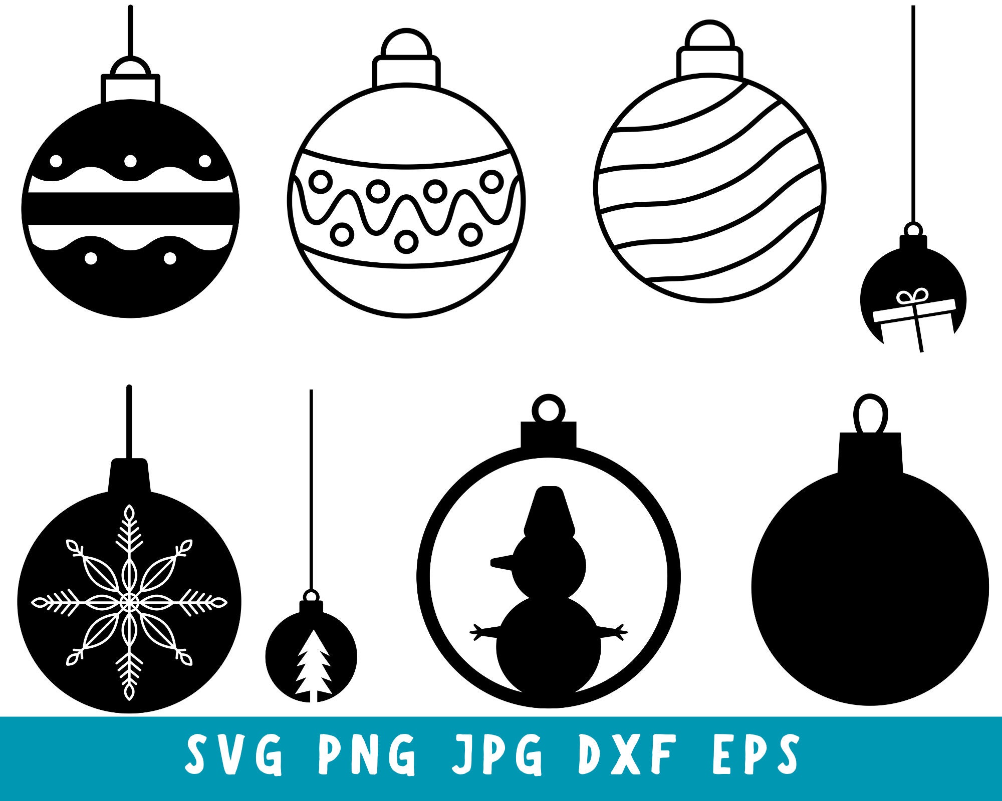 Christmas Svg, Christmas Balls Svg Bundle, Christmas Clipart, New Year ...