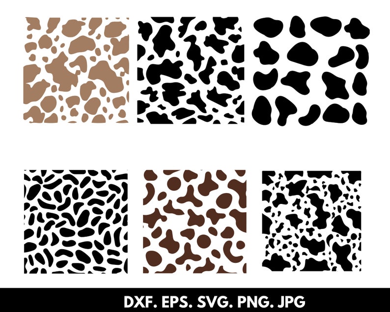 24 Cow Print Svg Bundle, Cow Print Pattern, Svg Files for Cricut, Cow ...