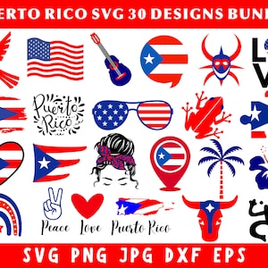 Puerto Rico Svg Bundle, Puerto Rican Svg Png, Puerto Rico Png, Puerto ...