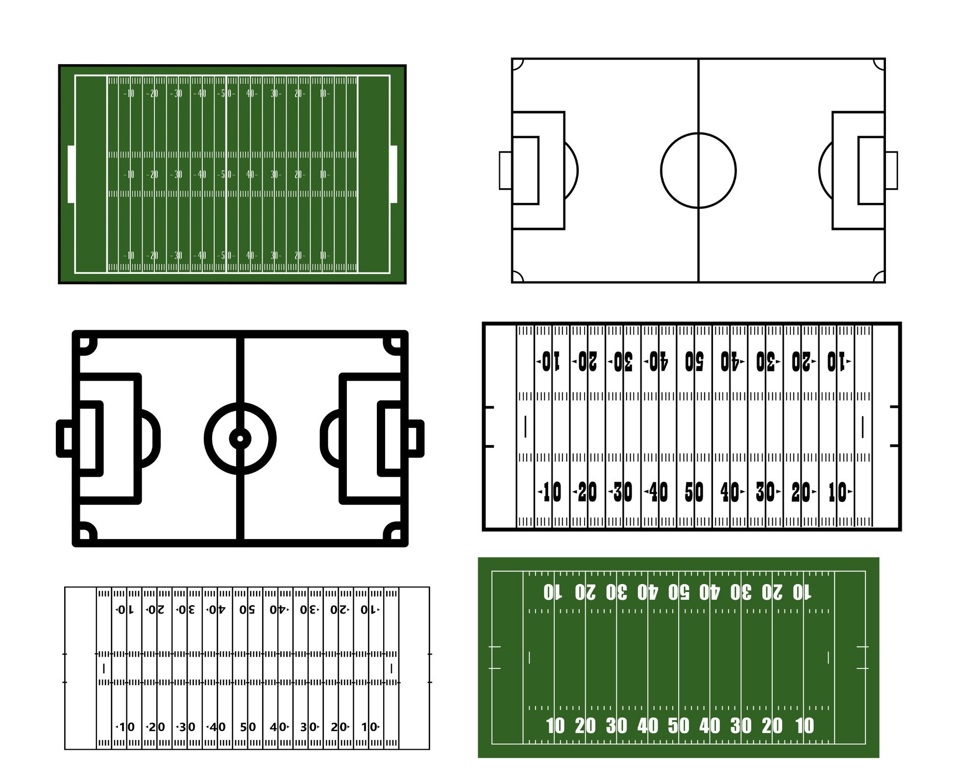 Football Field Lines Svg, Football Svg, Football Field Lines Clipart ...