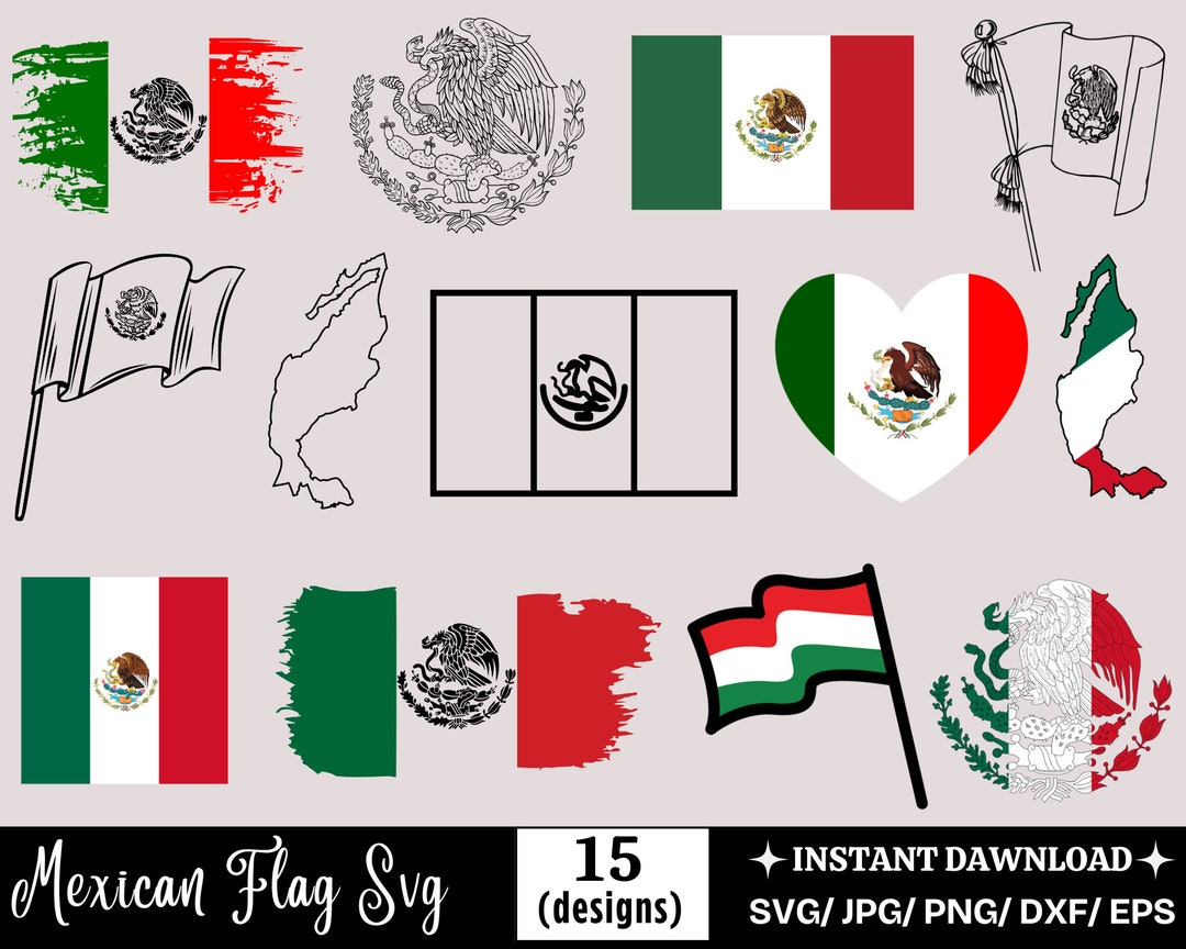 Mexican Flag Svg Bundle, Mexico Flag Svg, Mexican Eagle Svg, Svg Files ...