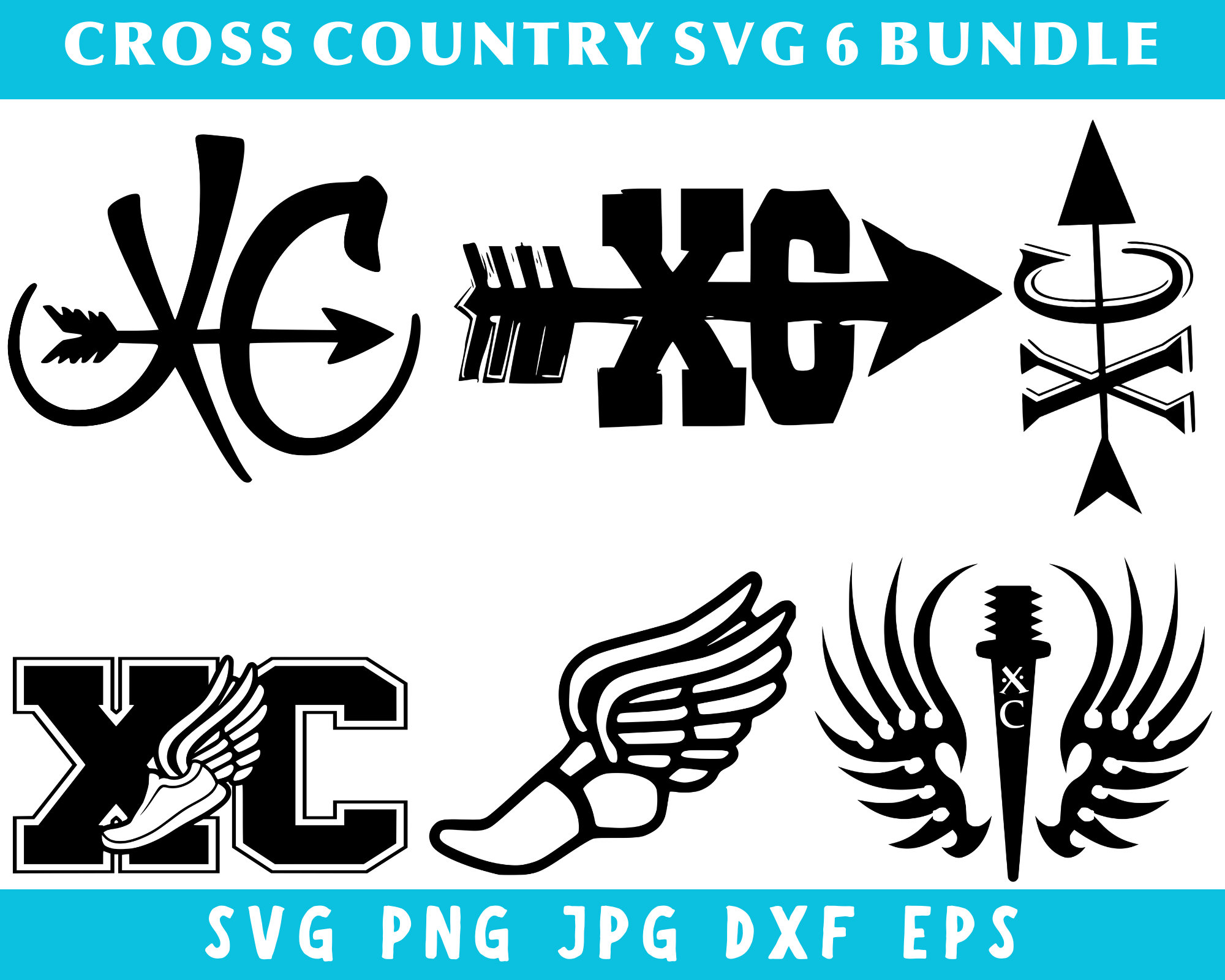 Cross Country Svg Bundle Cross Country Logo Svg for Shirts - Etsy