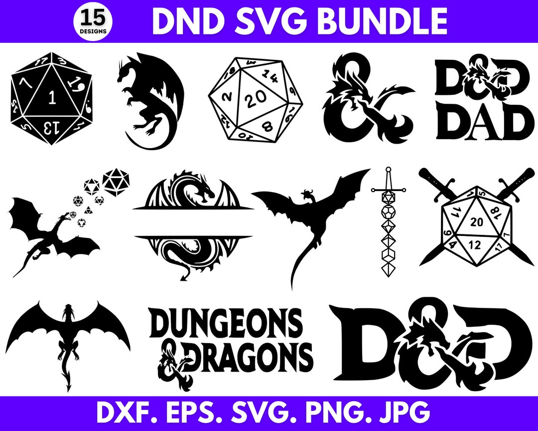 Dnd Svg Png Bundle, Dnd Dxf, Dnd Silhouette,svg Files for Cricut ...