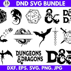 Dnd Svg Png Bundle, Dnd Dxf, Dnd Silhouette,svg Files for Cricut ...
