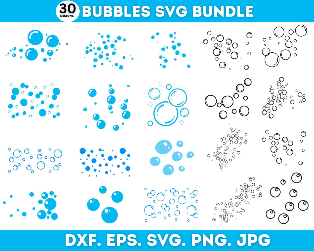Bubbles Svg Bundle, Bubbles Png, Bubbles Dxf, Bubbles Clipart, Bubbles ...