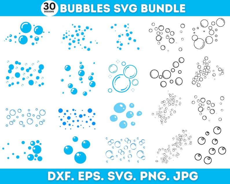 Bubbles Svg Bundle, Bubbles Png, Bubbles Dxf, Bubbles Clipart, Bubbles ...
